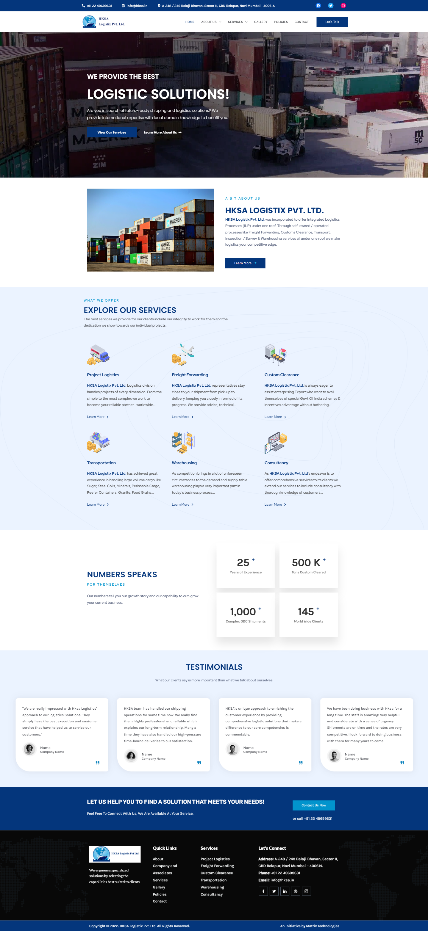 HKSA Logistix - Matrix Technologies